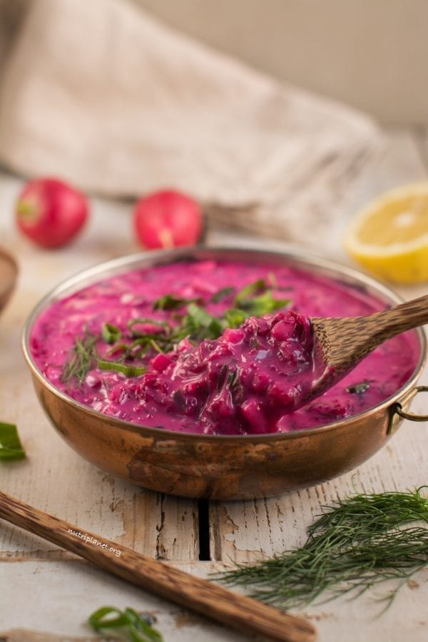 Cold Beet Soup [Vegan, Gluten-Free and Oil-Free]